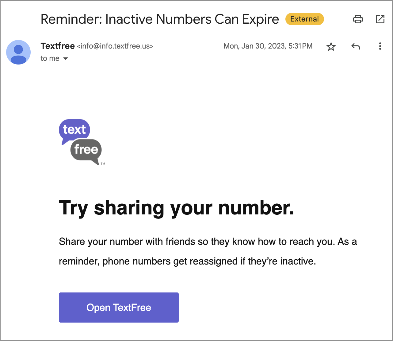 Did your number expire? – Pinger help