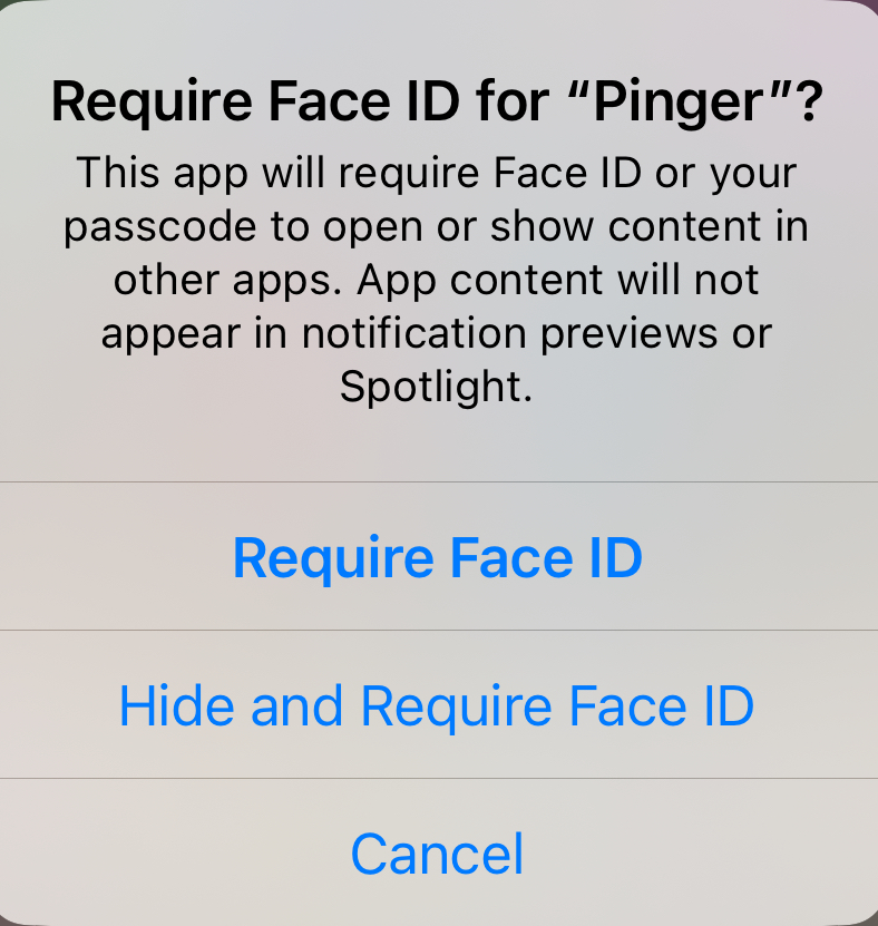 (iOS) How to enable Face ID – Pinger help
